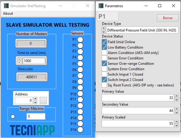 Modbus Simulator - TECNIAPP